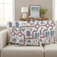 Cartoon Country Throw Pillow Covers 18 x 18 Inch Pillow Covers Set of 4 ...