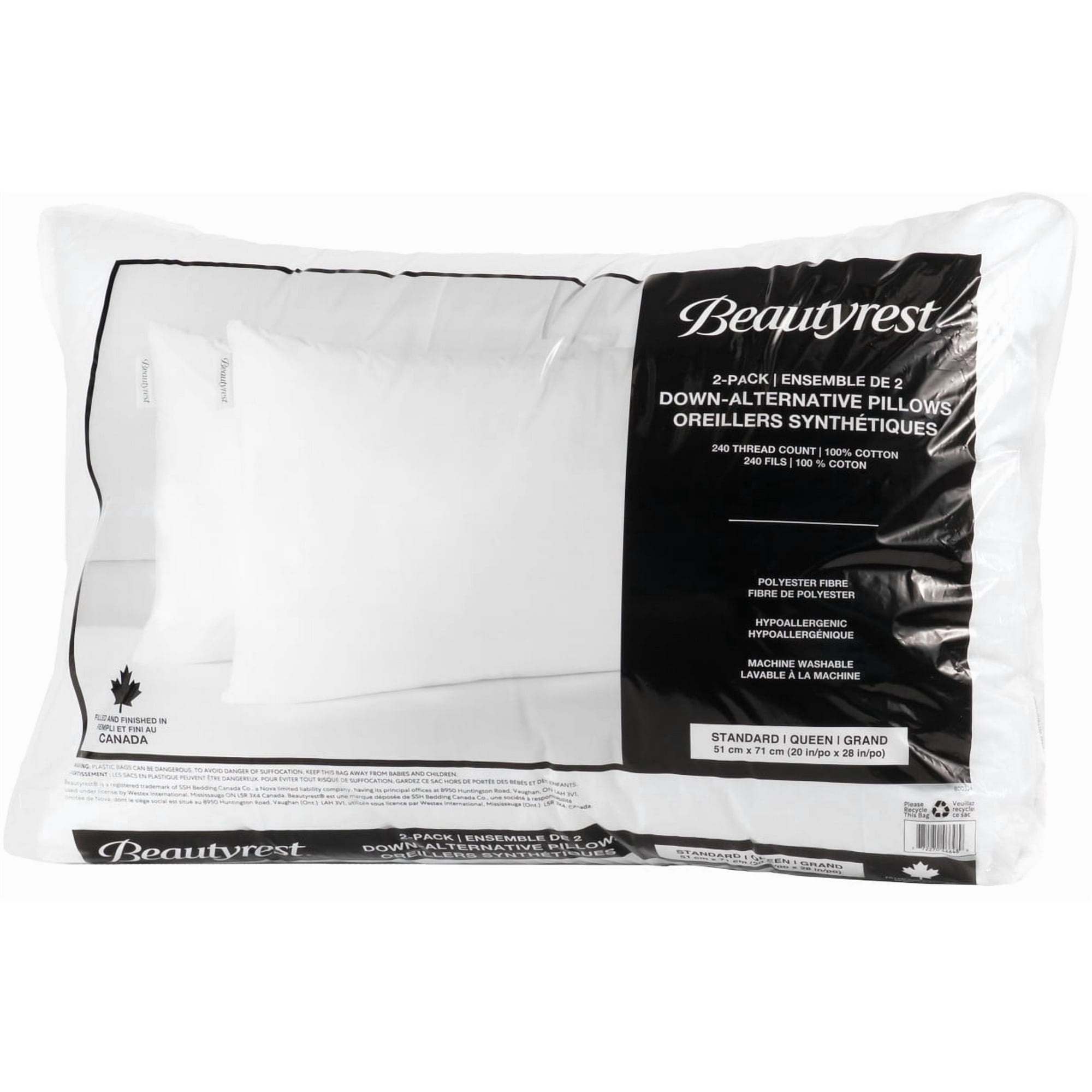 Click here for Beautyrest 2-Pack Standard/Queen Pillows  Medium/F... prices