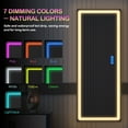LVSOMT 47"x16" Full Length LED Mirror with RGB Lights, Wall-Mounted ...