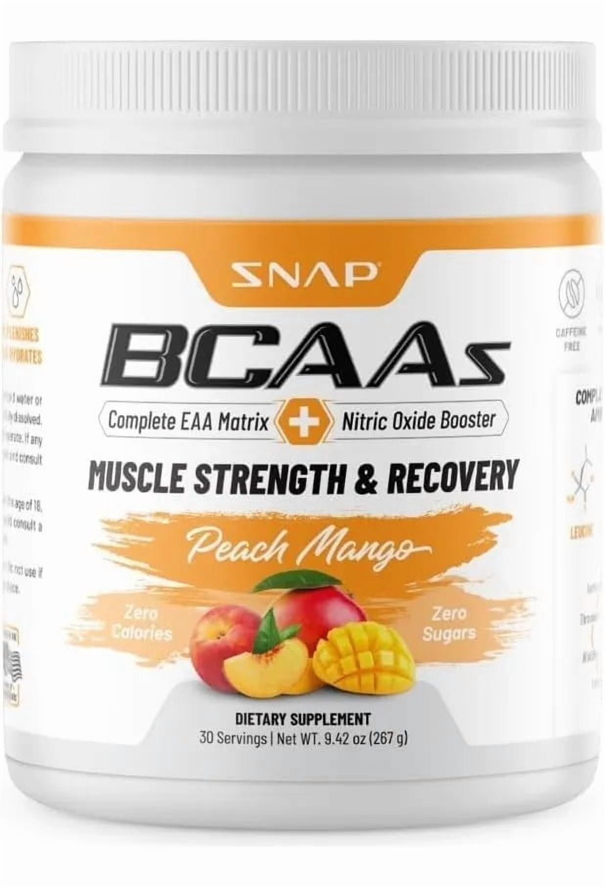 SNAP SUPPLEMENTS | BCAA Powder ( PEACH MANGO ) | 277 GR | Bodega ...