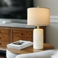 Oneach White Ceramic Table Lamps Set of 2 for Living Room Bedroom 23 ...