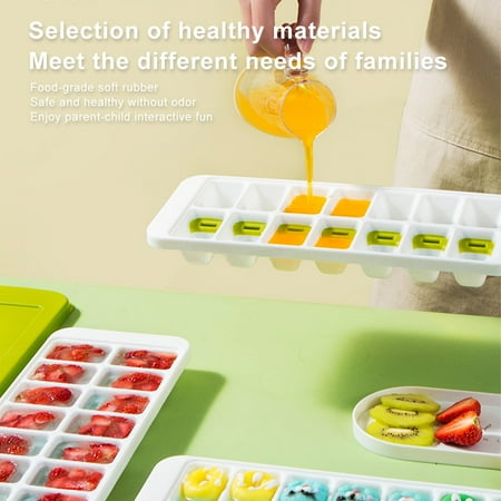 Ice Cube Tray Plastic Non-stick because it is Freezer Mold with Lid ...