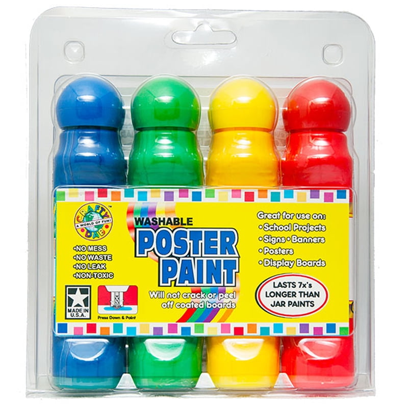 Crafty Dab Poster Paint, Pack of 4 - Walmart.com - Walmart.com