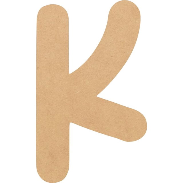 Unfinished MDF Wood Letter K, Craft Alphabet 7'' Tall DIY Wall Décor ...