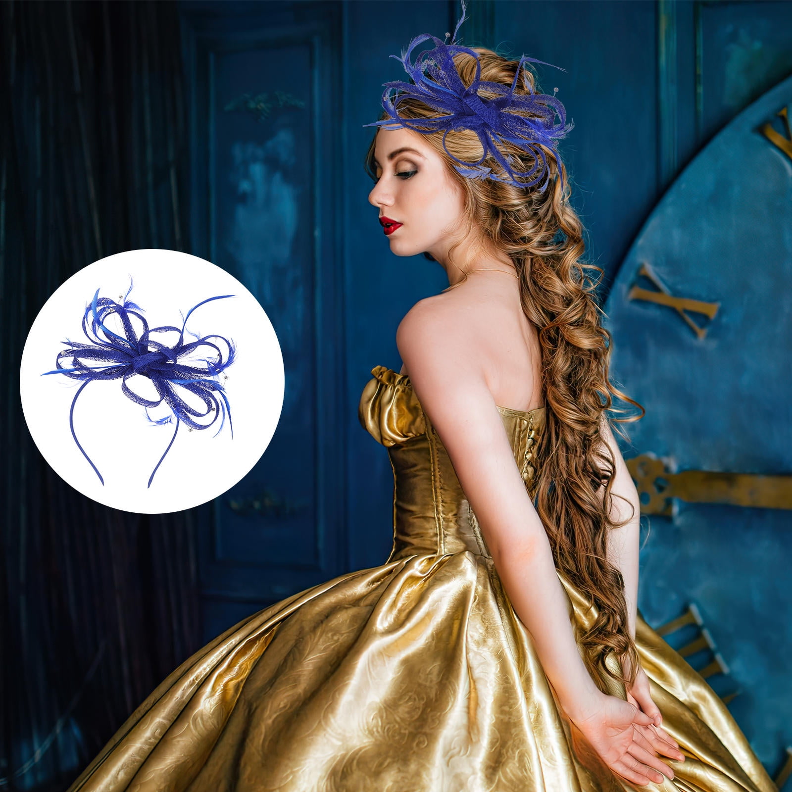 Click here for Futureoryy Fascinator Hair Hoop Fabric Blue 1pack... prices