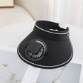 Rechargeable Solar Fan Empty Top Hat Sun Visor Children Summer Outdoor ...