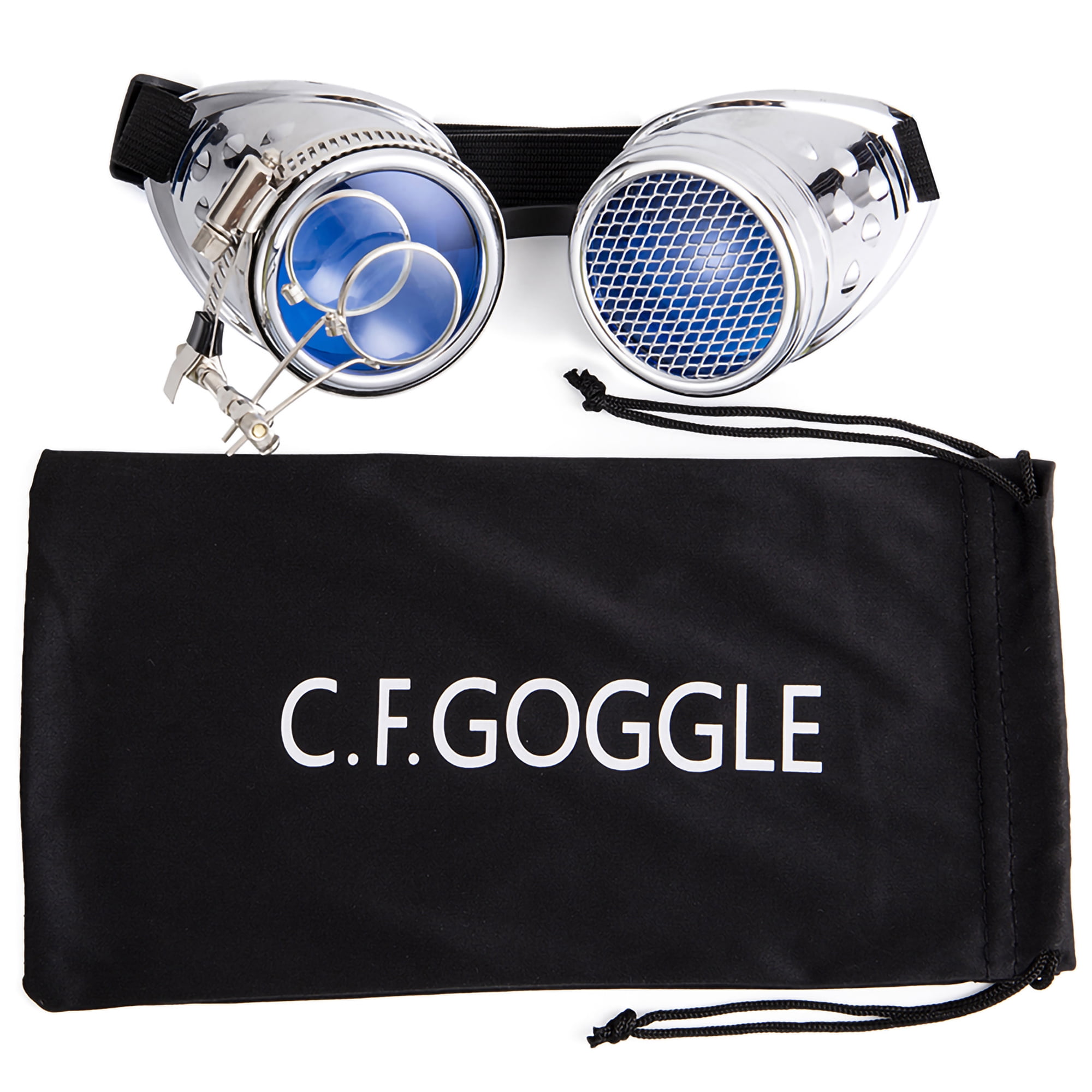 SAYFUT Steampunk Victorian Style Goggles with Colored Lenses & Ocular ...