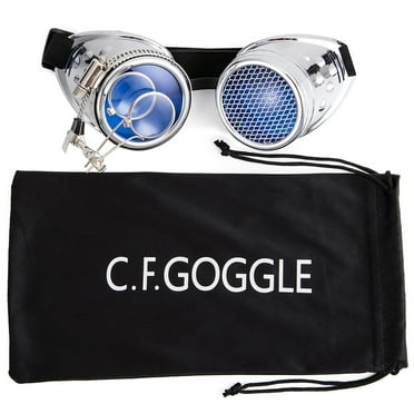 SAYFUT Vintage Red Copper Steampunk Goggles with Double Ocular Loupe ...