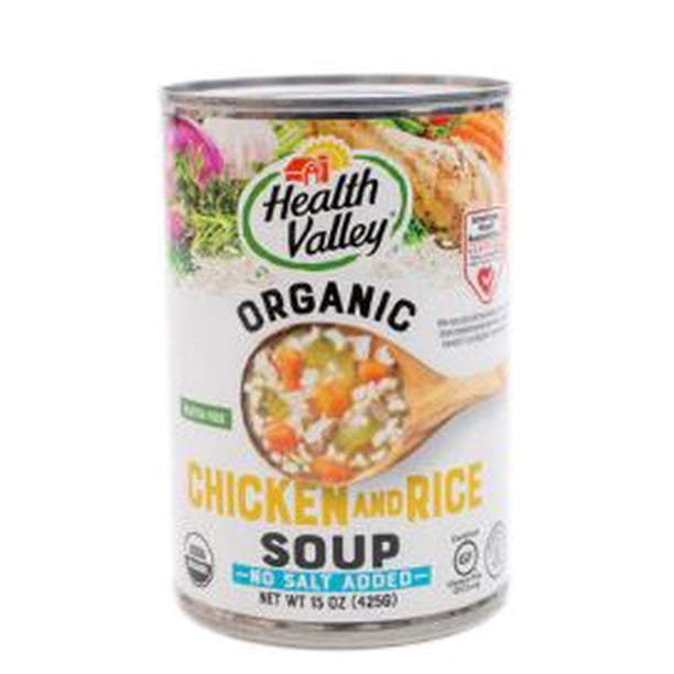 Health Valley Organic Soup - Chicken Rice No Salt Added - 15 oz.(Pack ...