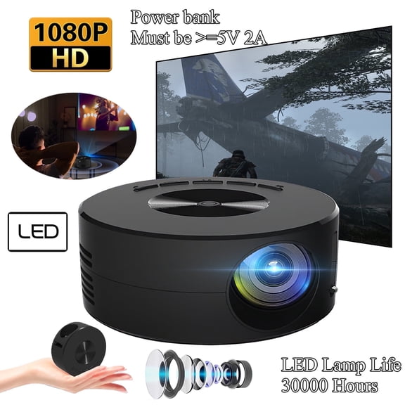 Finopo Mini Projector, Portable Movie Projector, 1920*1080p HD Smart ...