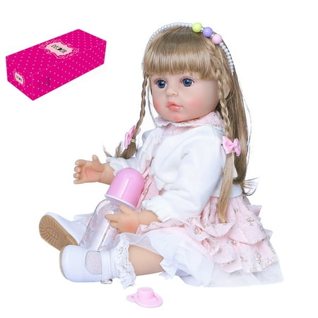 Decdeal 22 inch Baby Doll Silicone Full Body Lifelike Cute Bath Dolls ...