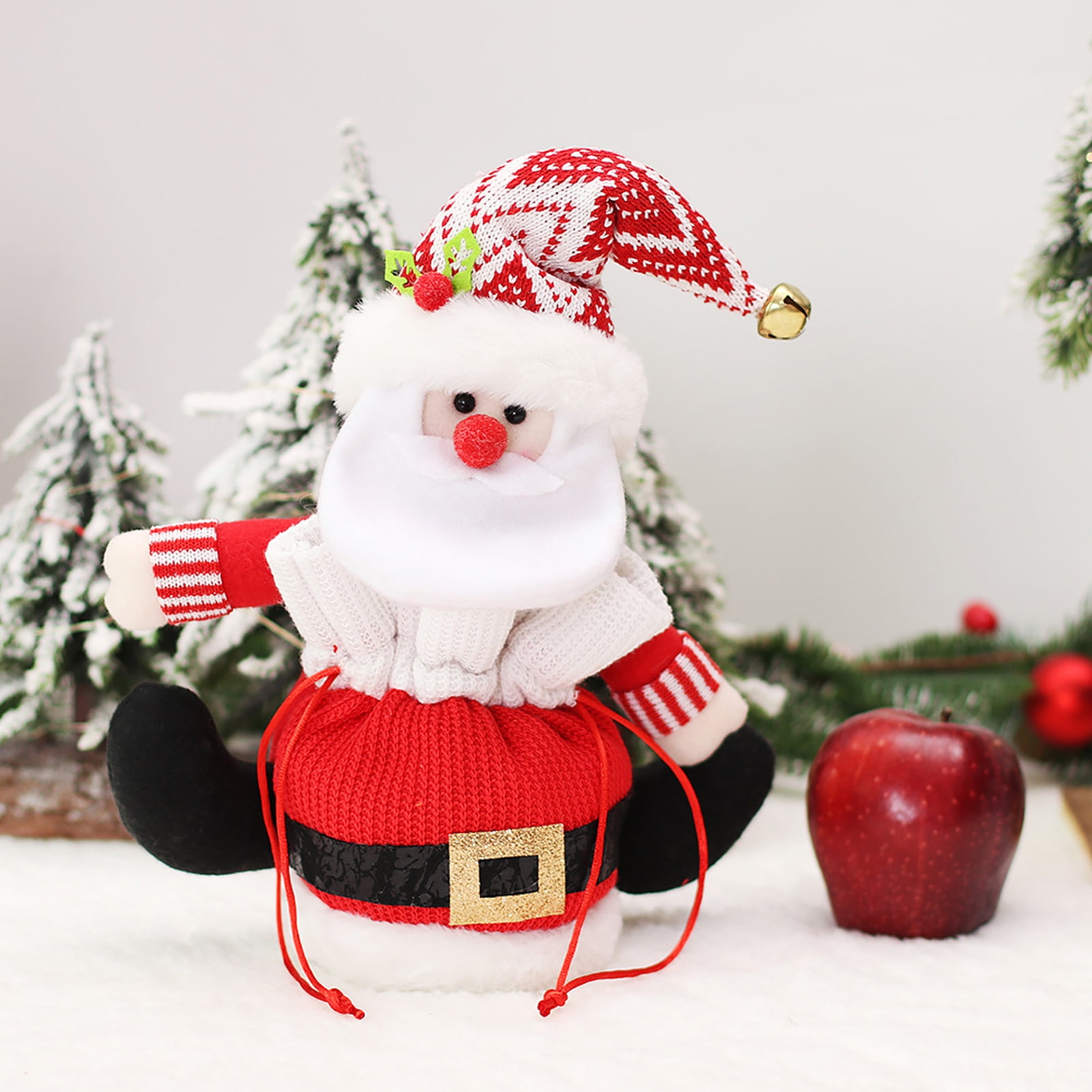 Ayyufe Xmas Eve Apples Bag Festive Props Beautifully Cute Snowman ...