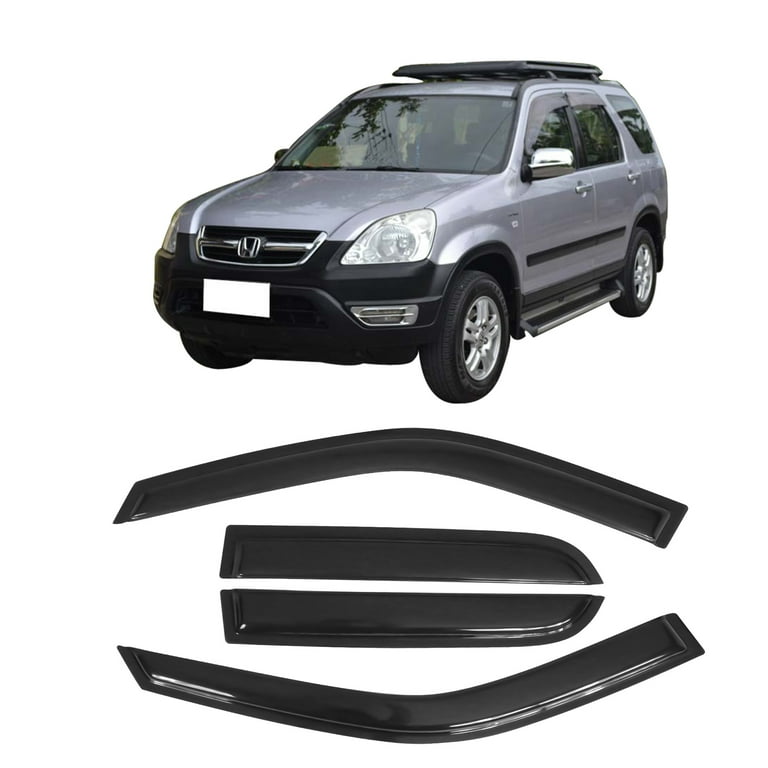 Ikon Motorsports Compatible with 02 06 Honda CRV Acrylic Window Visors Vent Deflector Rain Guard 4Pc Set Outside Mount 2002 2003 2004 2005 2006 Walmart