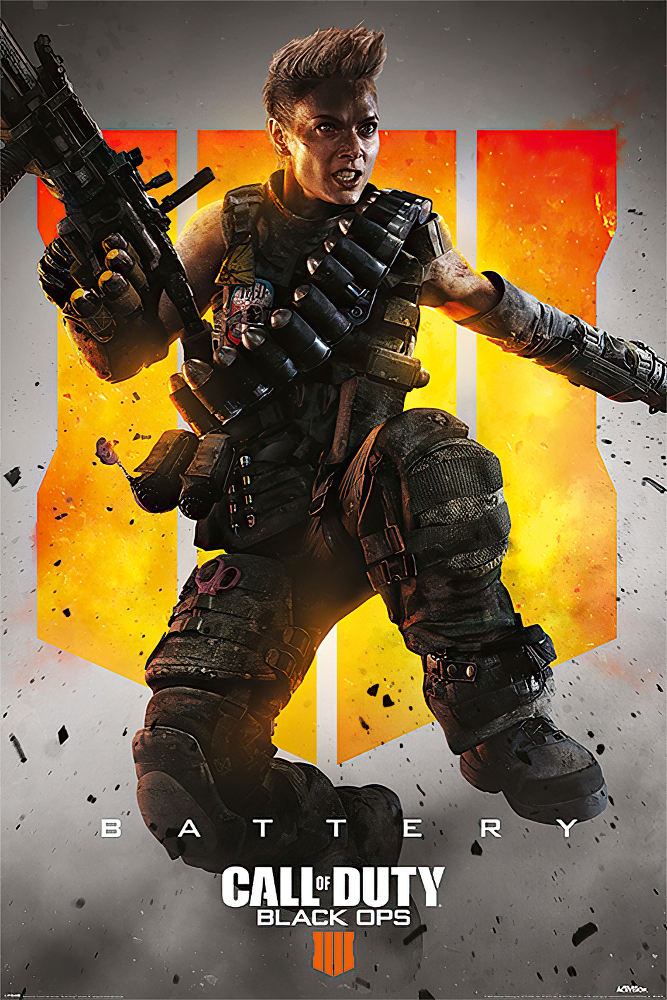 Call Duty: Black Ops 4 - Gaming Poster (Battery) (Black Poster Hanger ...