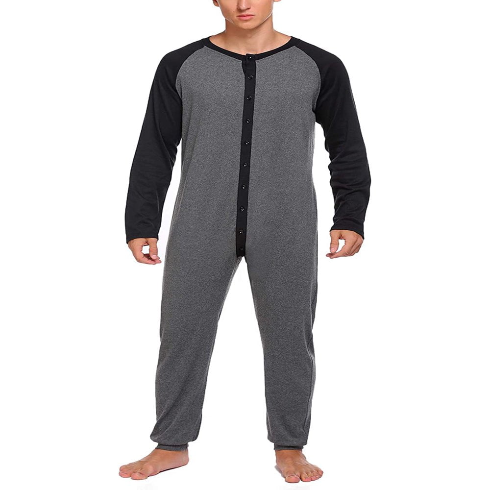 Click here for Generic Mens One-Piece Pajama Long Sleeve Thermal... prices