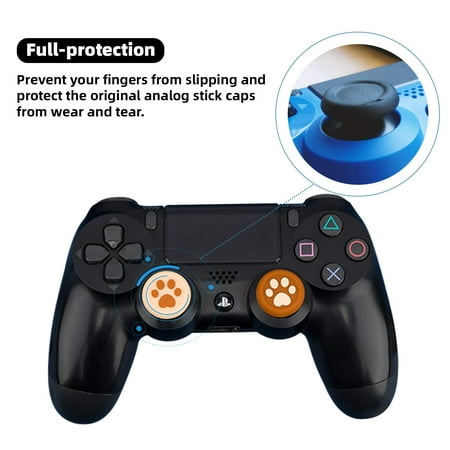 Plannu Cat Paw Playstation 4 Controller Thumb Grips-Silicone Joystick ...