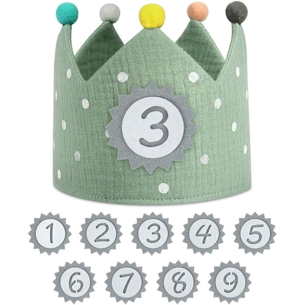 Corona de cumpleaños para niños, corona reutilizable para fiesta de ...
