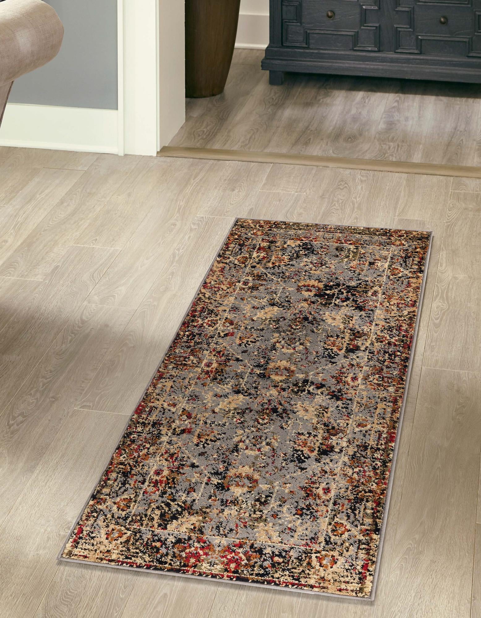 Rugs.com Saturn Collection Rug – 14 Ft Runner Blue Medium Rug Perfect ...