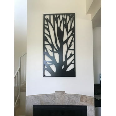 Indoor/Outdoor Metal Privacy Screen, Decorative Steel Panel, Hanging ...