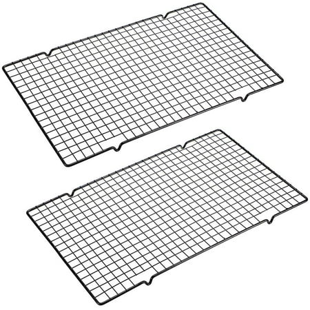 Set of 2 Baking Cooling Rack, 10 x 16 Non-Stick Heavy Duty Wire Oven ...