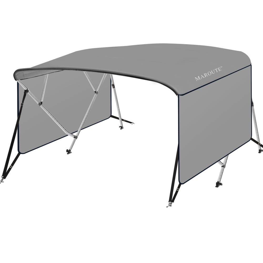 4 Bow Bimini Top Boat Cover, 1" Aluminum Alloy Frame Bimini Top with 2 ...