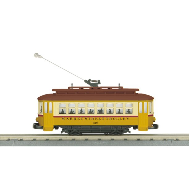MTH 30-5141 O Market Street Trolley Bump-n-Go Trolley Electric Locomotive #619 - Walmart.com