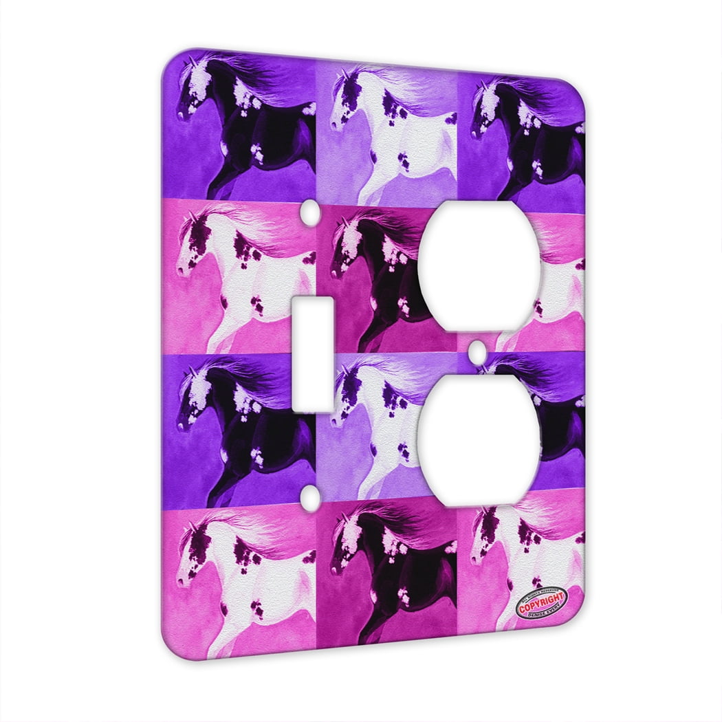 KuzmarK™ 2 Gang Single Toggle / Single Duplex Wall Plate - Blue Eyed ...