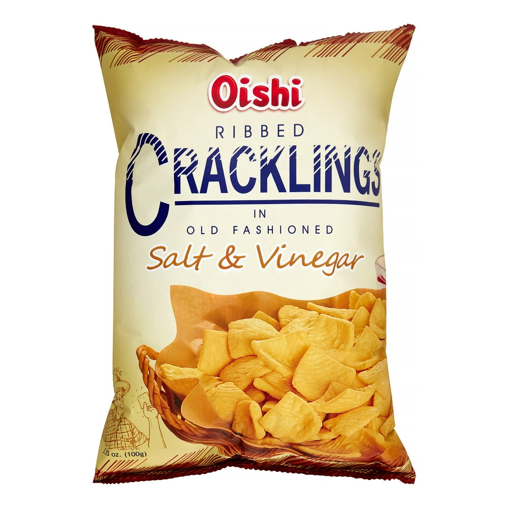 Oishi Cracklings Salt & Vinegar (Large), 100 Gram - Walmart.com ...
