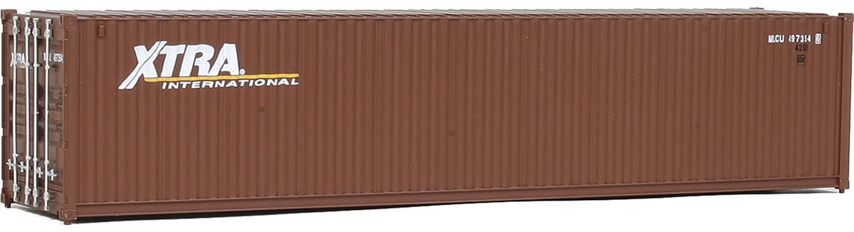 Walthers HO Scale 40' Corrugated-Side Shipping Container XTRA (Brown ...