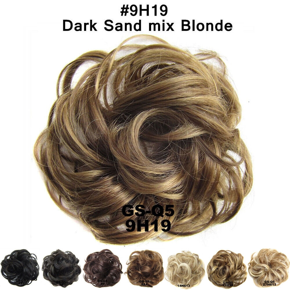 Hair Extension Wrap Messy Hair Bun Curly Heat Ponytail Hairpiece ...