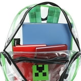 Bioworld Minecraft 17" Clear Plastic Backpack, Removable Laptop Pocket ...