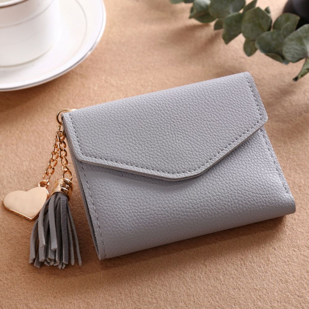 Female Women Mini Tassel Money Bag Love Pendant Lovely Wallet Purse ...