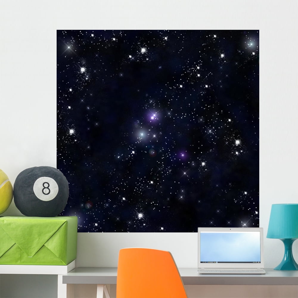 Stars Space Wall Mural by Wallmonkeys Peel and Stick Graphic (36 in H x ...