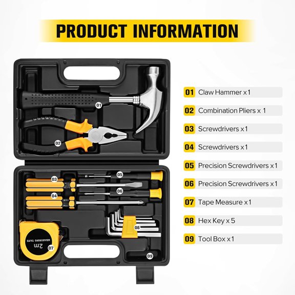 TLGREEN 95-Piece Mechanics Tool Set, Car Tool Kit with Adjustable ...