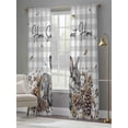 Gray Rabbits Sheer Curtains 2 Panels Set Cotton Pine Fruit Home Sweet ...