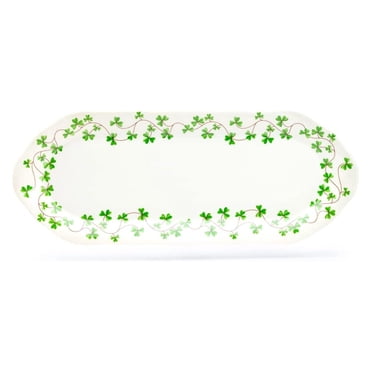 Grace Teaware Shamrock Fine Porcelain Serving Plate Clover Leaf 8.75 ...