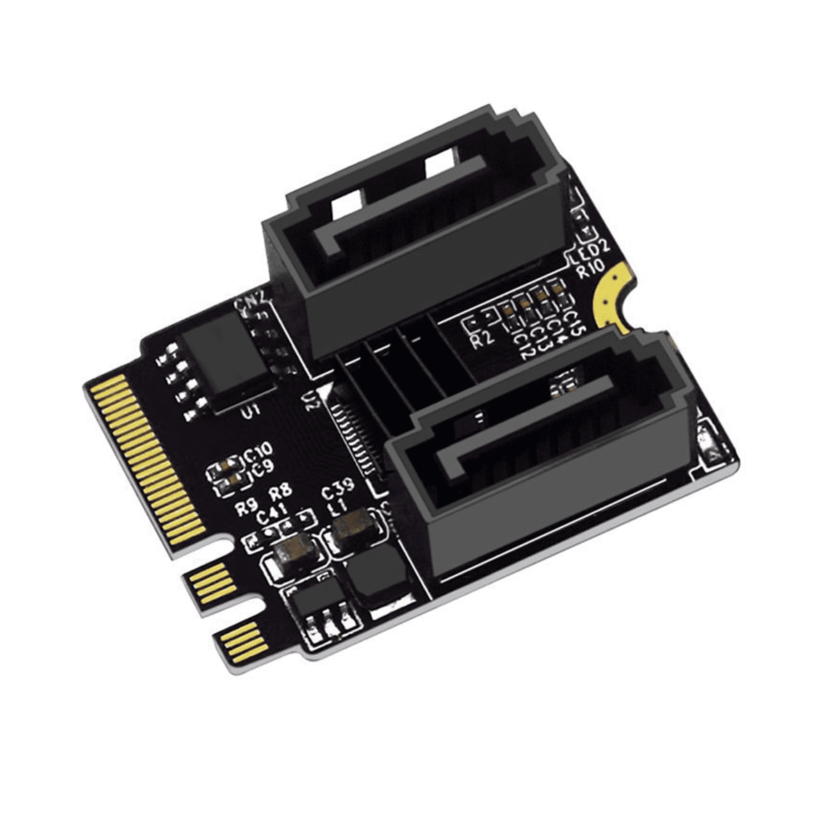 M.2 A Key + E Key to SATA 3 Adapter JM582 Chips 2 Ports SATA III ...