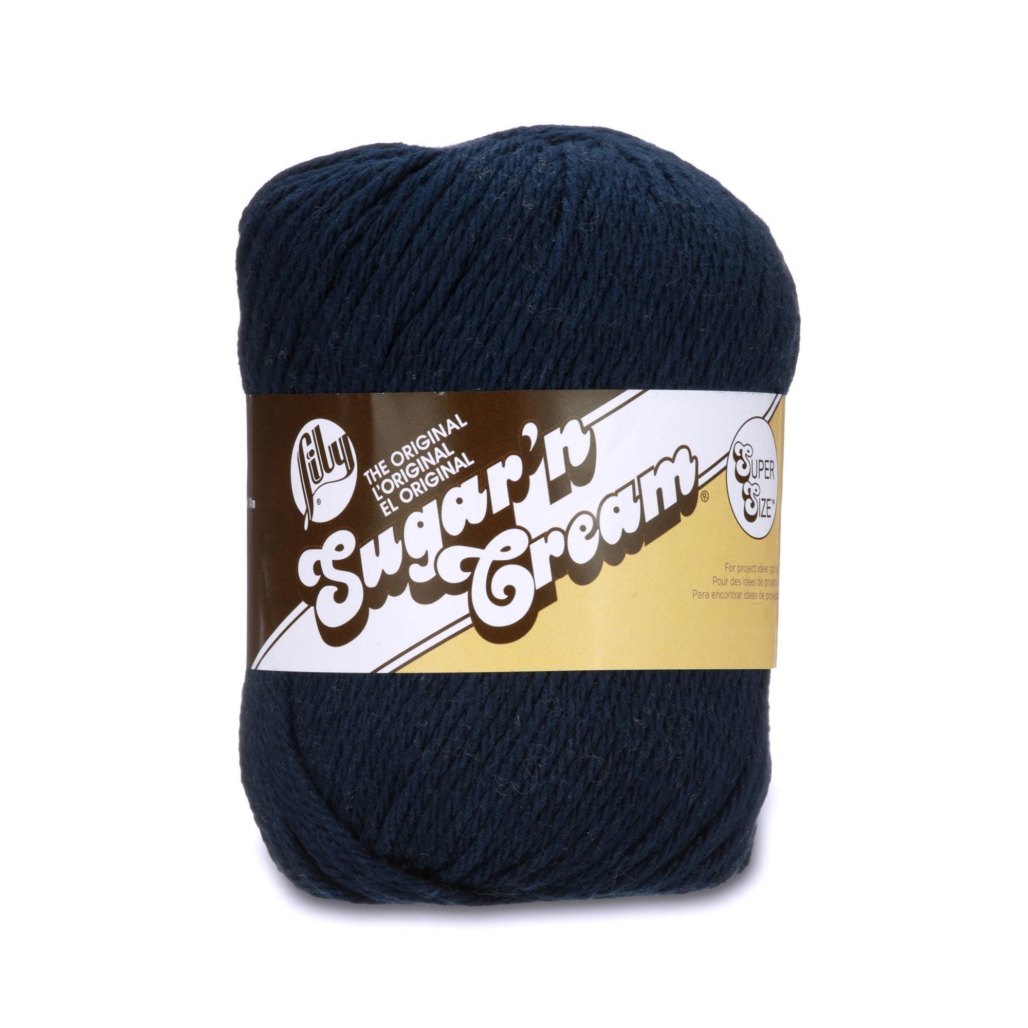 Lily Sugar'n Cream Medium 100% Cotton Bright Navy Yarn, 200 yd ...