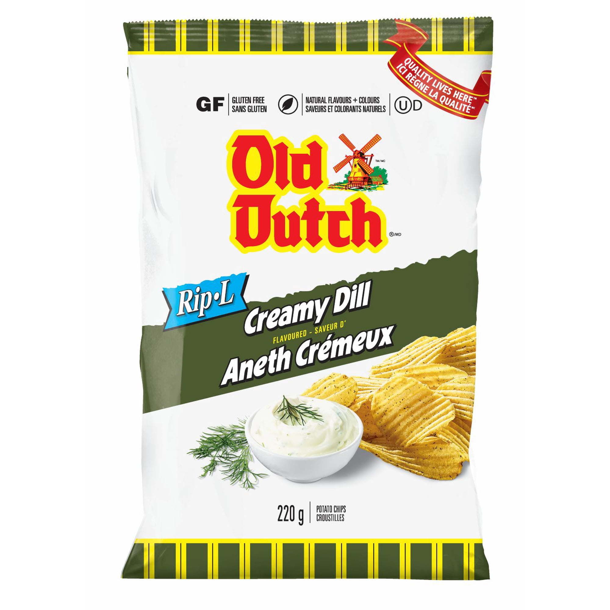 Click here for Old Dutch Ripple Creamy Dill Potato Chips 220g prices