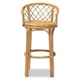 Baxton Studio Orchard Modern Bohemian Natural Brown Rattan Bar Stool ...