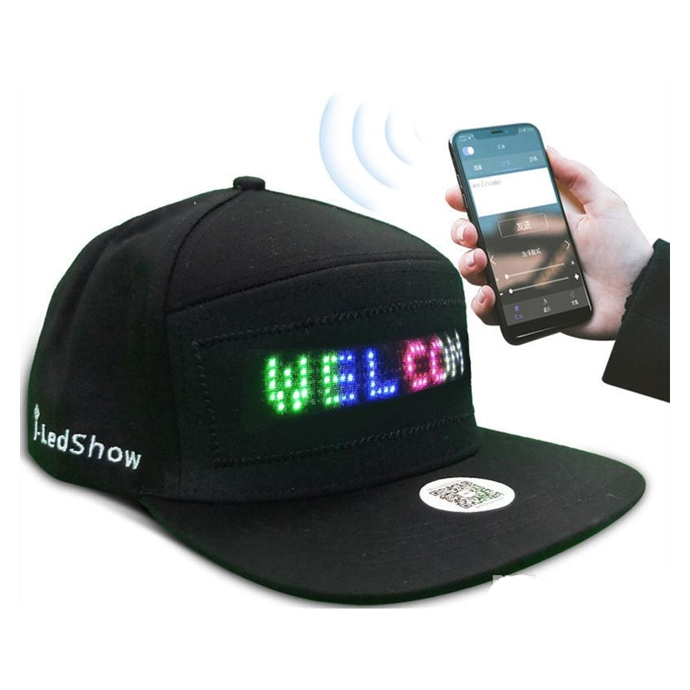 Gorra con pantalla luces led bluetooth control remoto Led gorra, led, iluminada | Walmart en línea