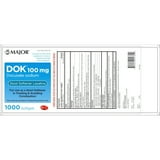 Major DOK Docusate Sodium Stool Softener Tablets, 100 mg, 1000 Count ...