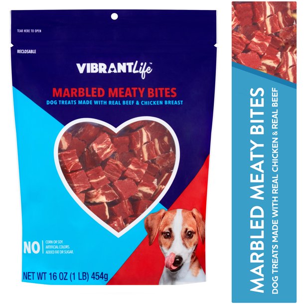 Vibrant Life Marbled Meaty Bites Dog Treats, 16 oz - Walmart.com ...