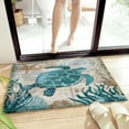 Sea Turtle Bath Rug,Nautical Starfish Area Rugs Water Absorption ...