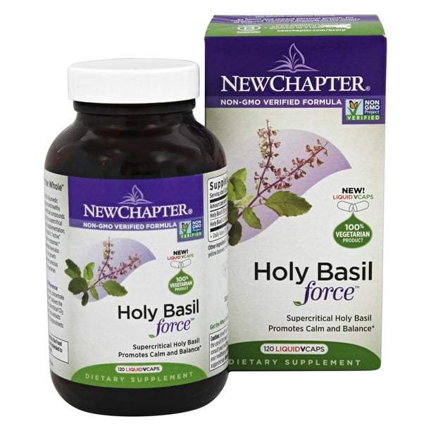 New Chapter Holy Basil Force 120 Vegetarian Capsules