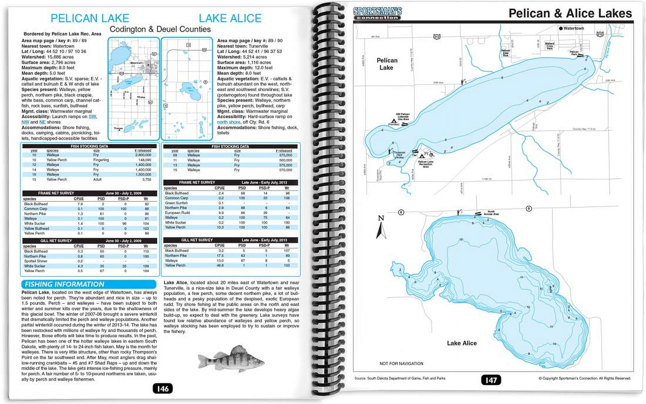 South Dakota Lake Fishing Map Bitter Lake