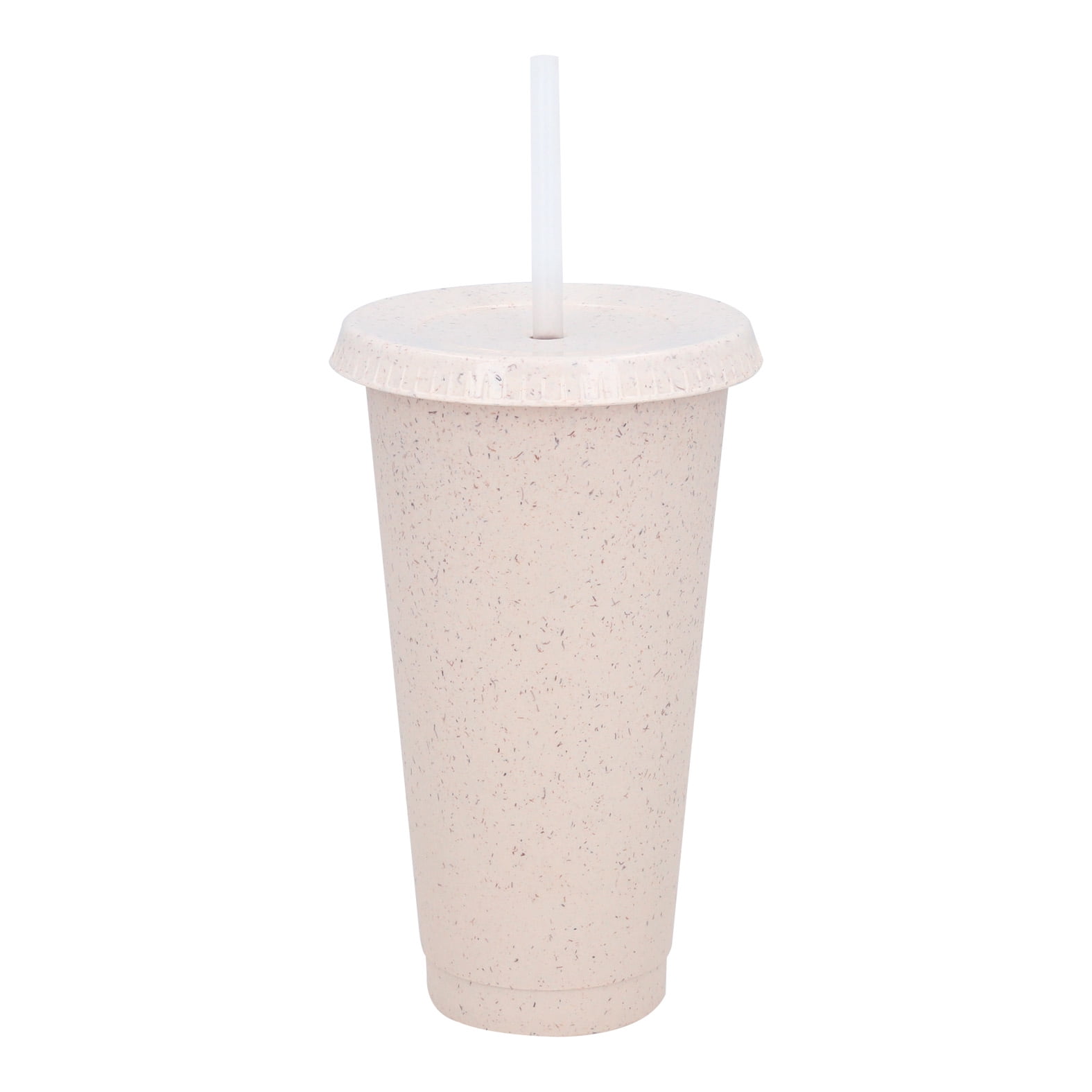 Vaso de RPET hecho a base de agave con tapa. (Incluye popote ...