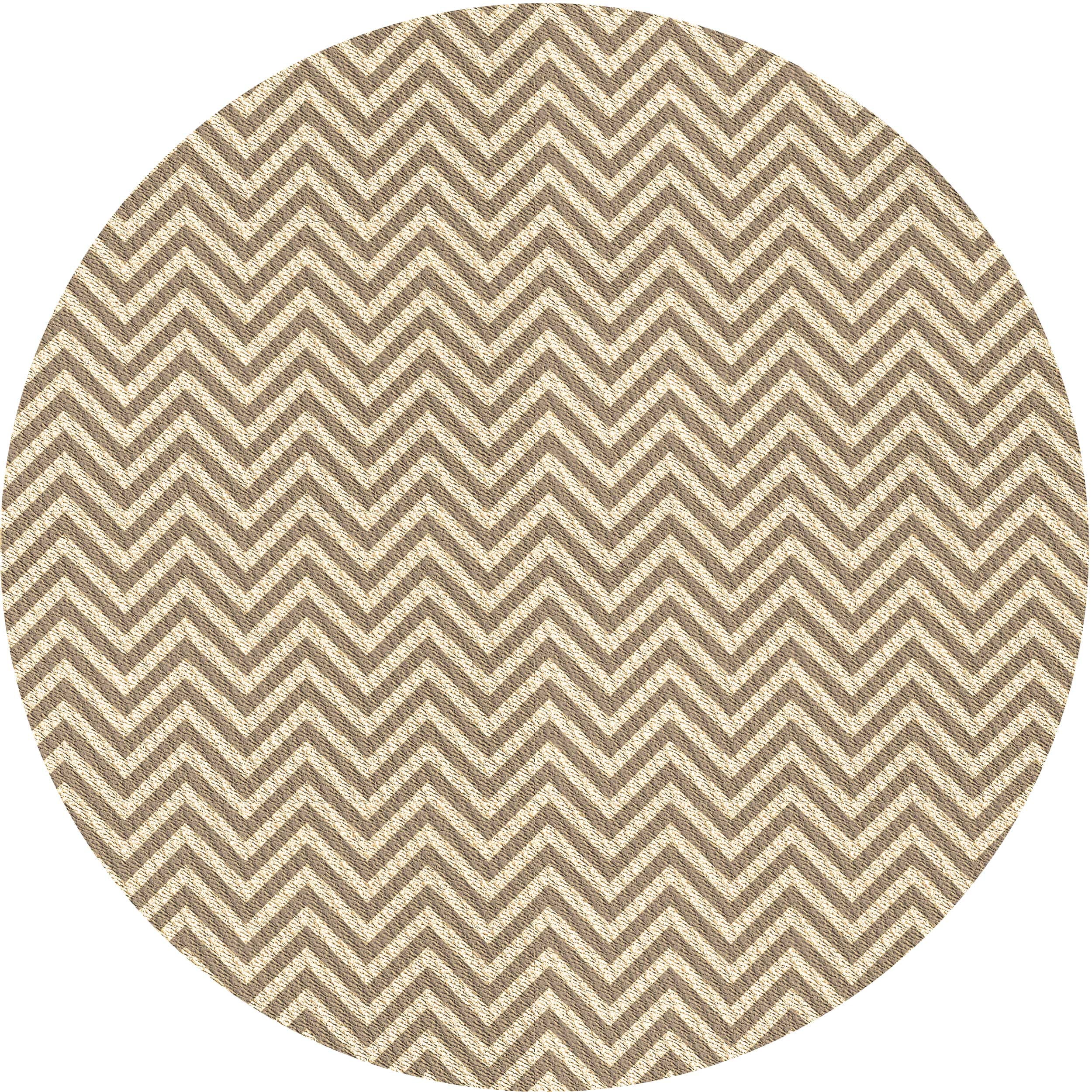 Ahgly Company Indoor Round Patterned Khaki Gold Area Rugs, 8' Round ...