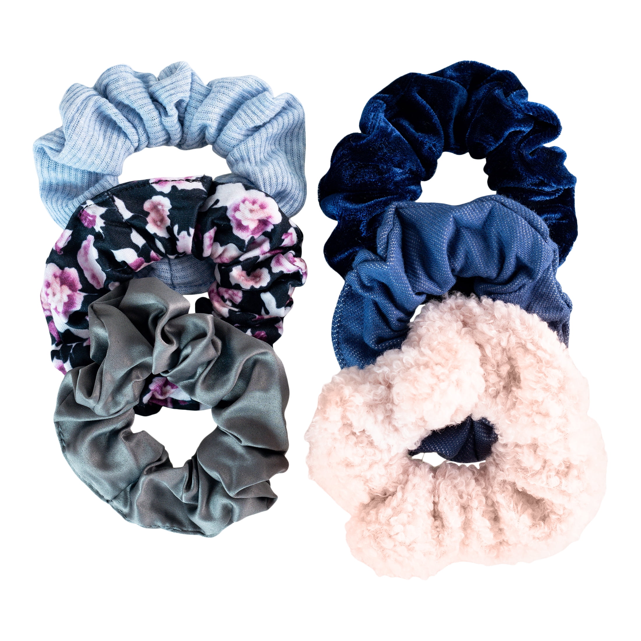 Scunci Original Scrunchies in Mixed Textures, Fabrics and Colors for ...