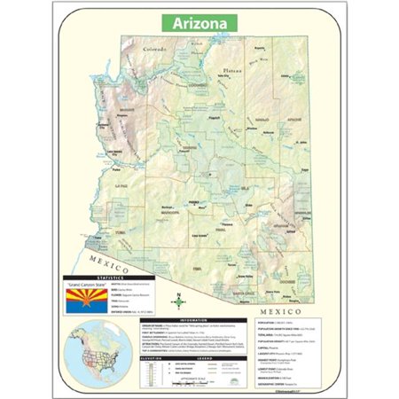 Universal Map 762536241 Arizona Shaded Relief Map | Walmart Canada